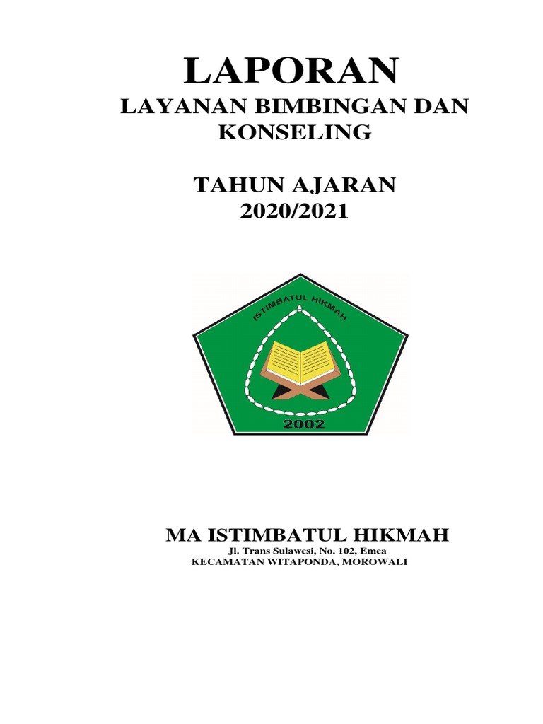 Contoh LAPORAN LAYANAN BK | PDF