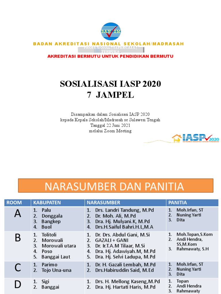 Sosialisasi IASP 2020 untuk Kepala Sekolah | PDF