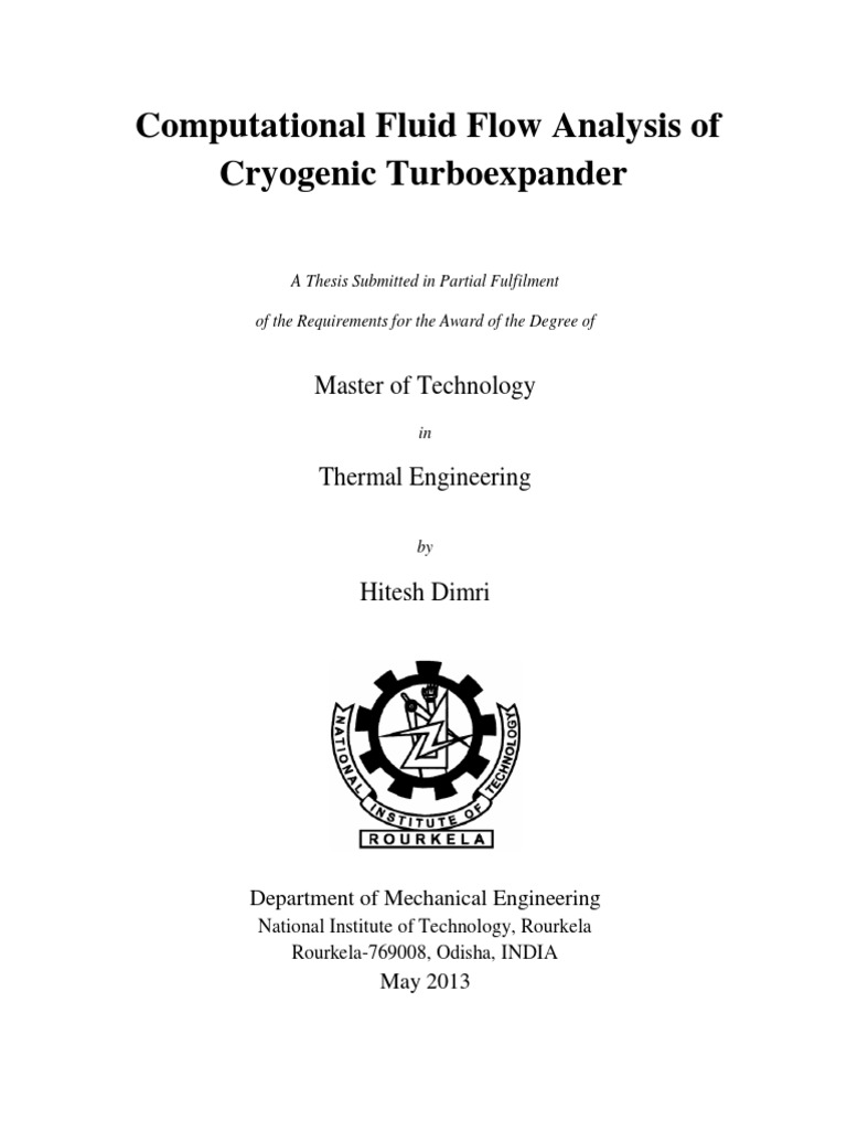 Putational Fluid Flow Analysis of | PDF | Turbine | Turbomachinery