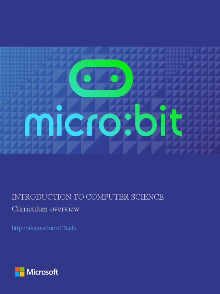 Curriculum Overview Booklet Intro To Cs Makecode Microbit Pdf Iteration Computer Programming