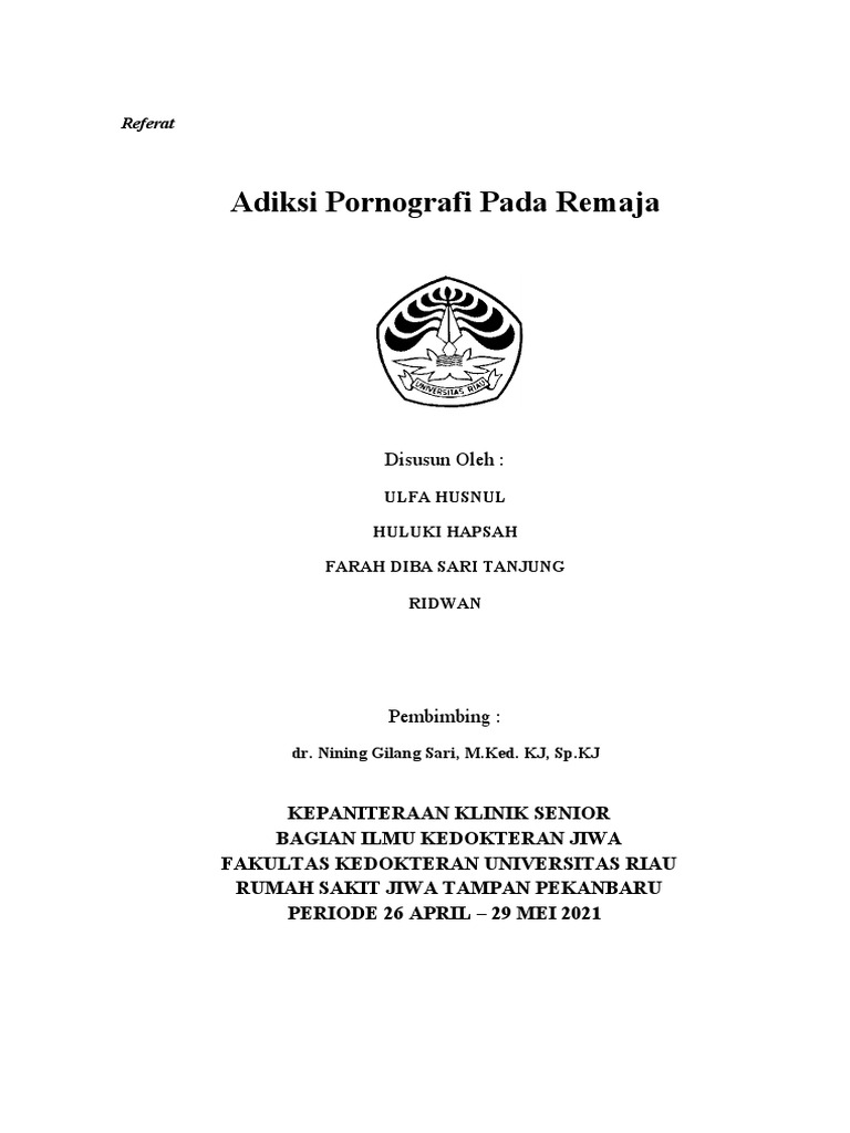 Adiksi Pornografi Remaja: Dampak dan Solusi | PDF