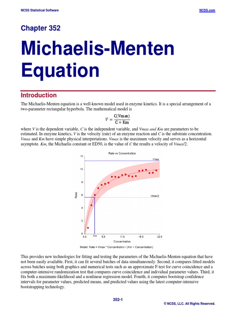 Michaelis Menten Equation | PDF | Errors And Residuals | Bootstrapping (Statistics)