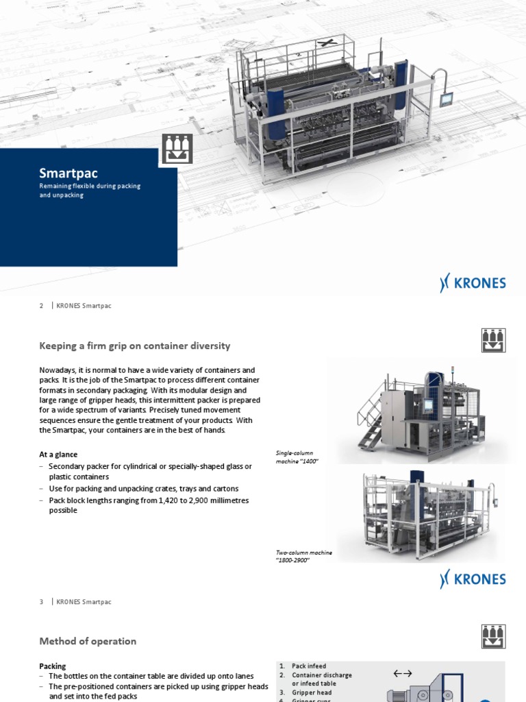Krones Smartpac: Versatile Packer Solutions | PDF | Machines ...