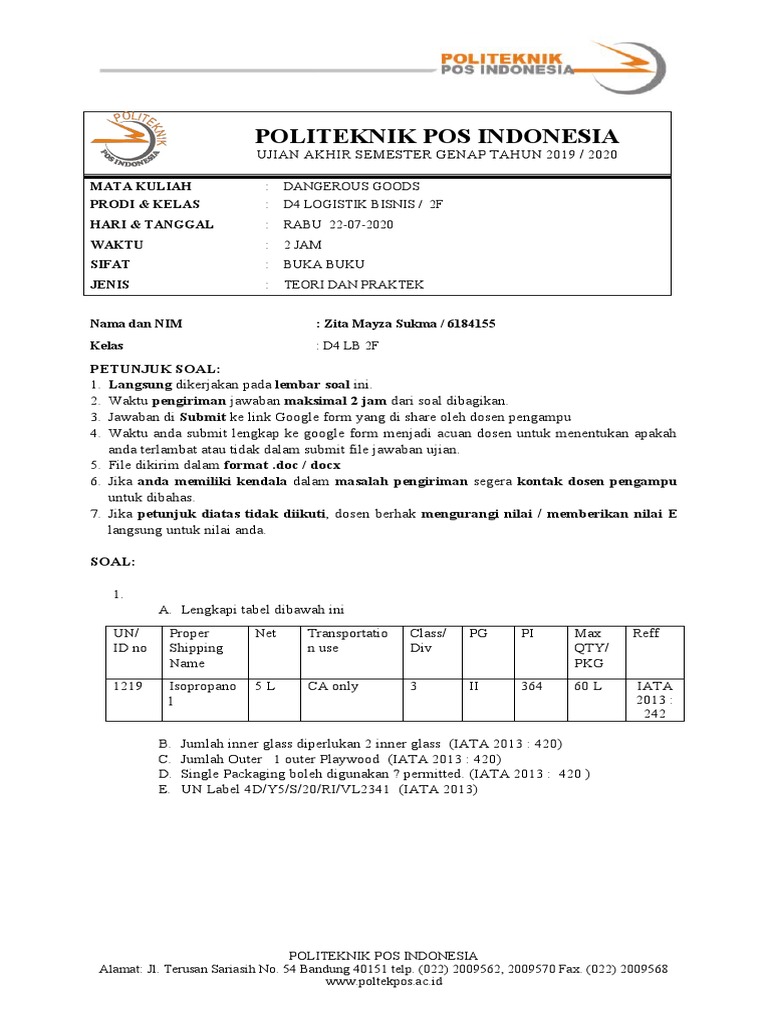 DG d4lb 2 F Uas - 2020 | PDF