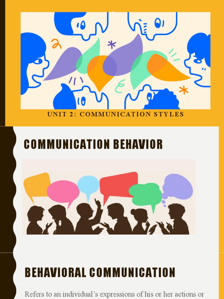 Lesson 4 Communication Styles | PDF | Communication | Behavioural Sciences