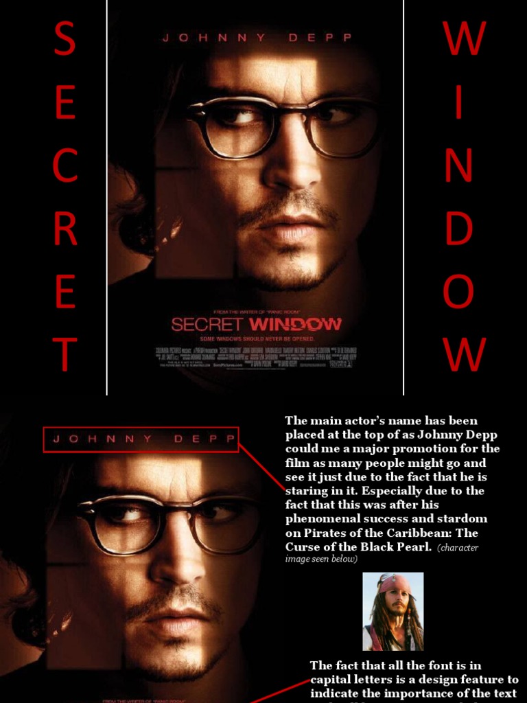 Poster Analysis - Secret Window | PDF