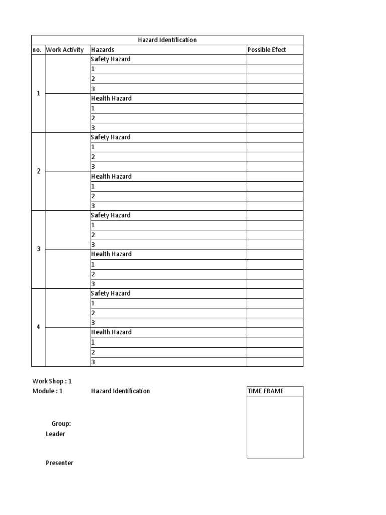 Risk Assessment With Risk Matrix Excel Template V1 | PDF | Hazards | Risk