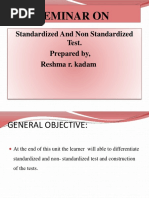 Standardized and Non Standardized Test | PDF | Standardized Tests ...