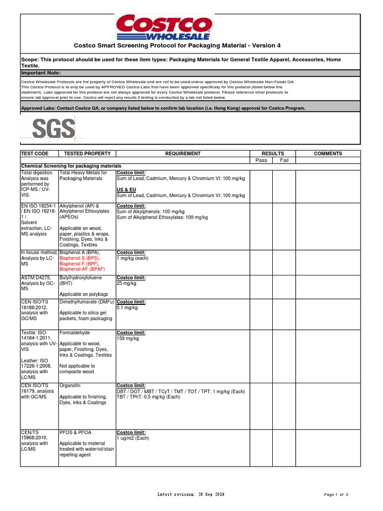 Costco Smart Screening Protocol 4.0 | PDF | Polyvinyl Chloride | Chemistry