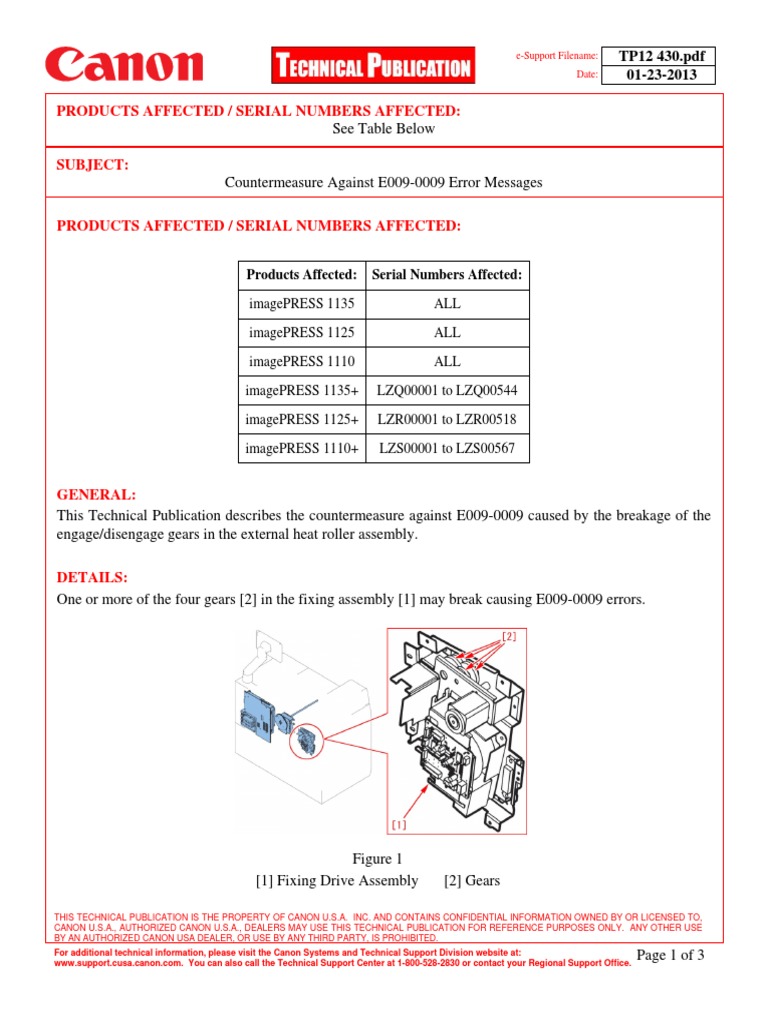 E009-0009 Error Messages - TP12 430 | Download Free PDF | Gear ...
