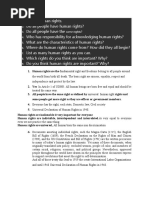 30 Basic Human Rights List | PDF | History