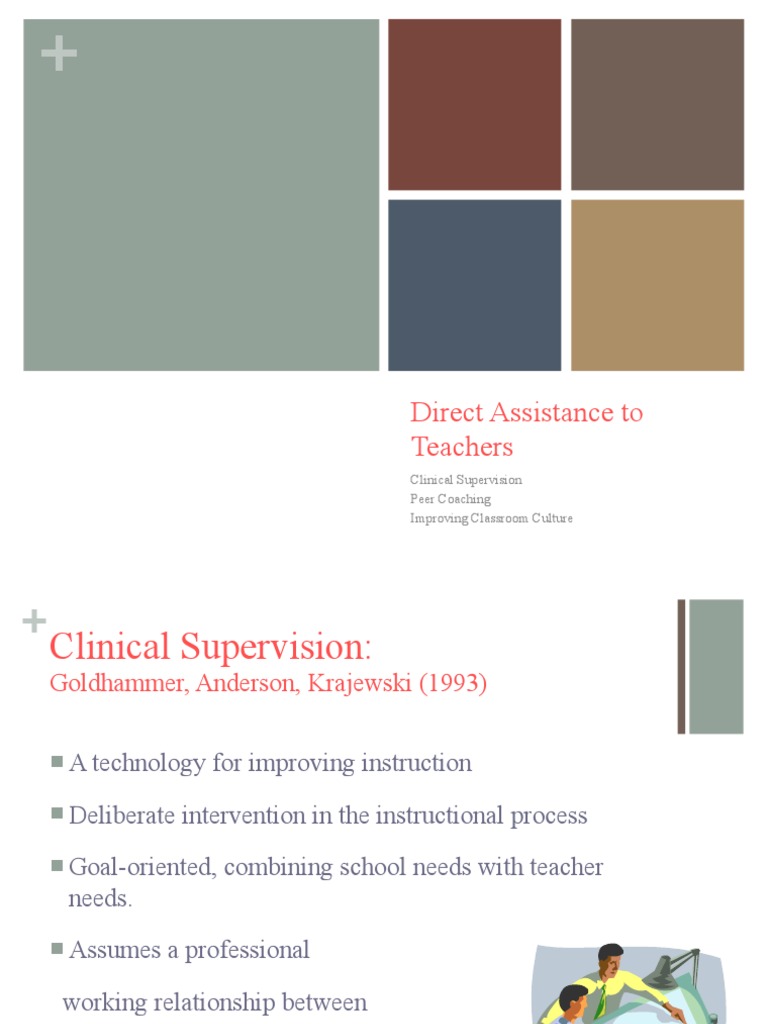 Direct Assistance To Teachers: Clinical Supervision Peer Coaching ...