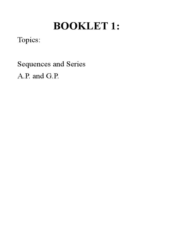 Sequences, AP and GP | PDF | Interest | Salary