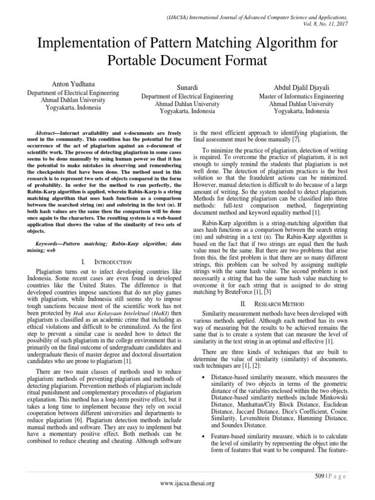 Implementation of Pattern Matching Algorithm | Download Free PDF | Applied Mathematics ...