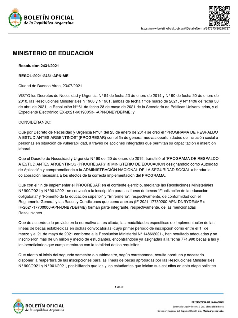 Nueva Inscripción de Becas Progresar | PDF | Gobierno | Educación avanzada