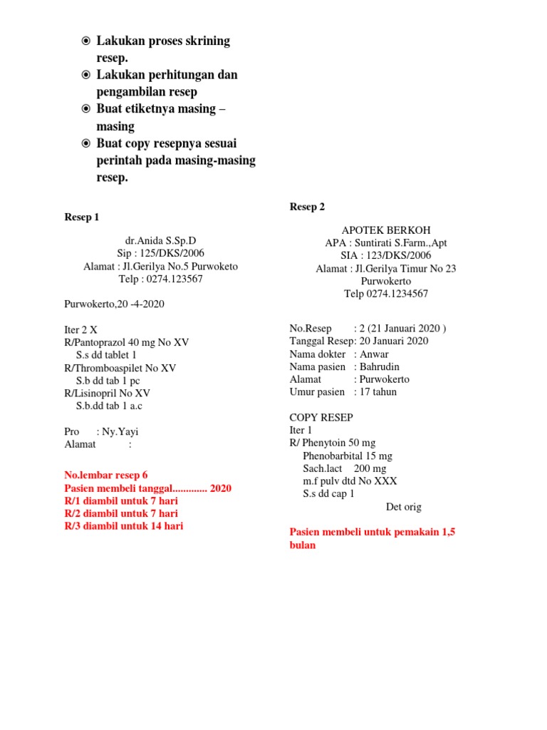 10 Latihan Resep | PDF