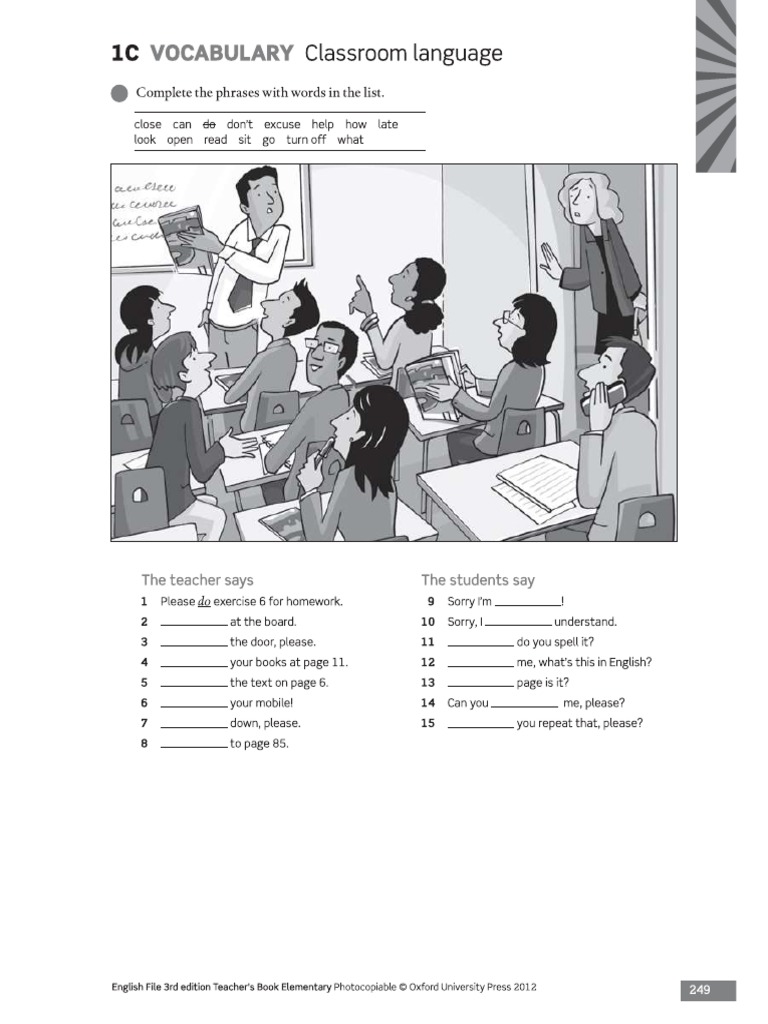 Classroom Language | PDF