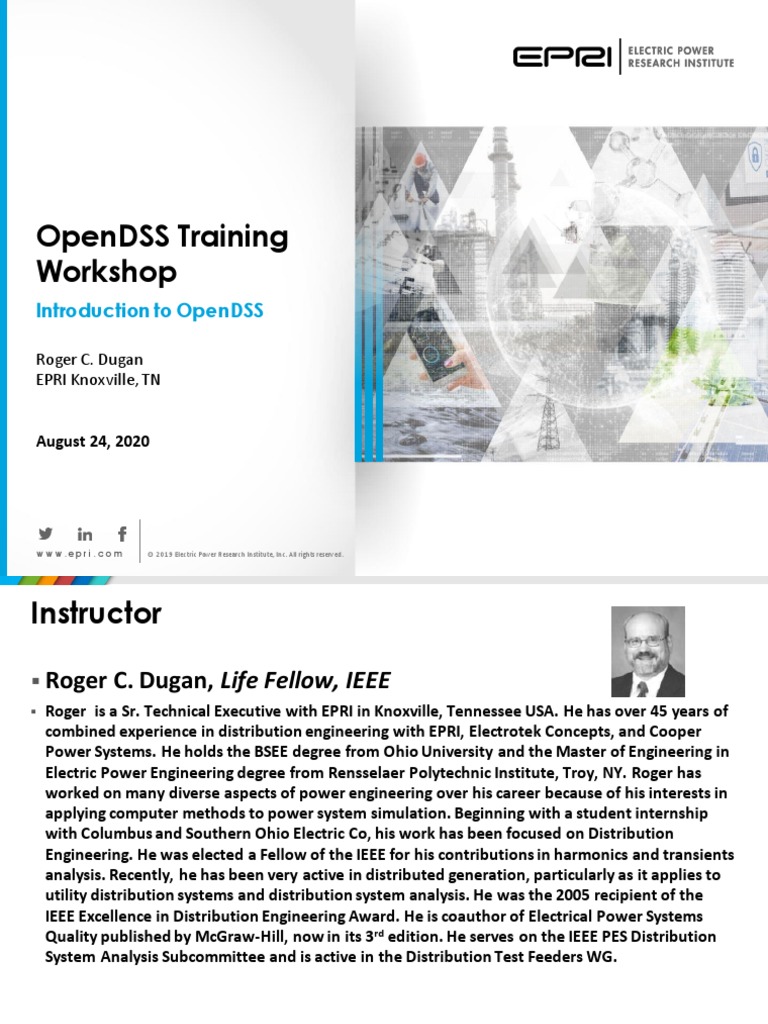 Day01 - 02-Intro To OpenDSS | Download Free PDF | Electrical Network ...
