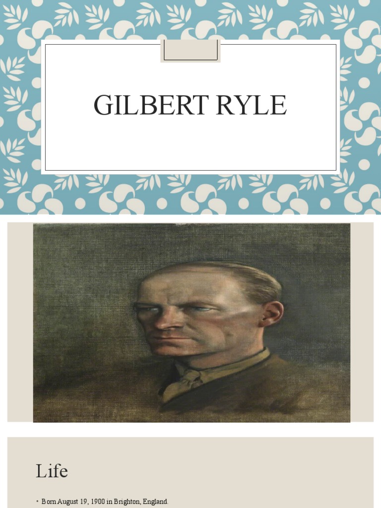 Gilbert Ryle | PDF | Metaphysics | Theory Of Mind