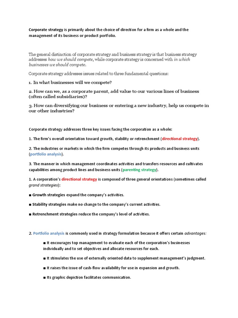 Corporate Strategy Speech | PDF | Strategic Management | Cognition