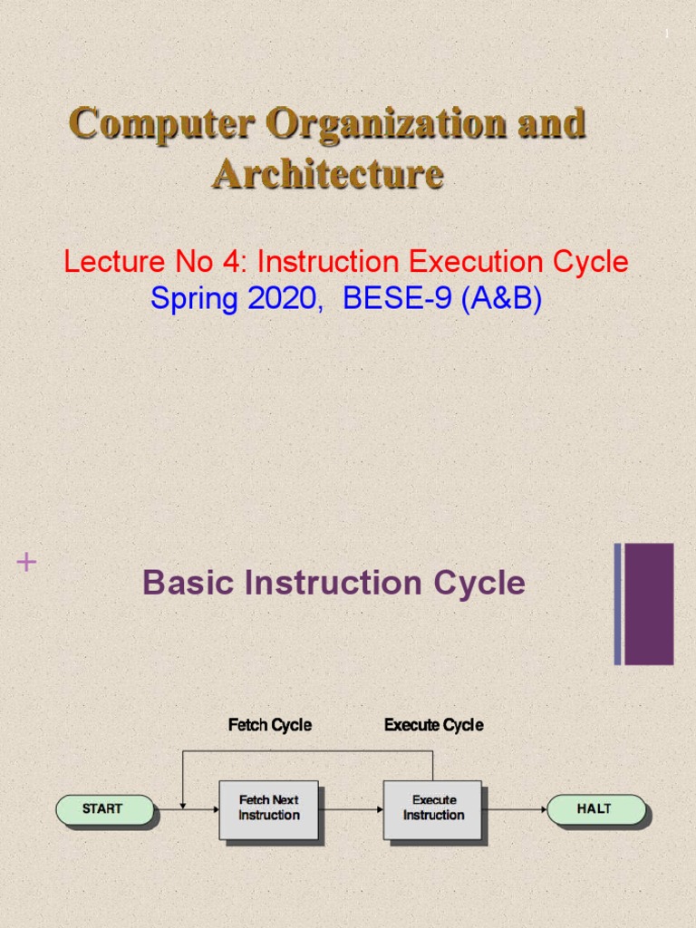 04 Instruction Execution Cycle | PDF | Central Processing Unit ...