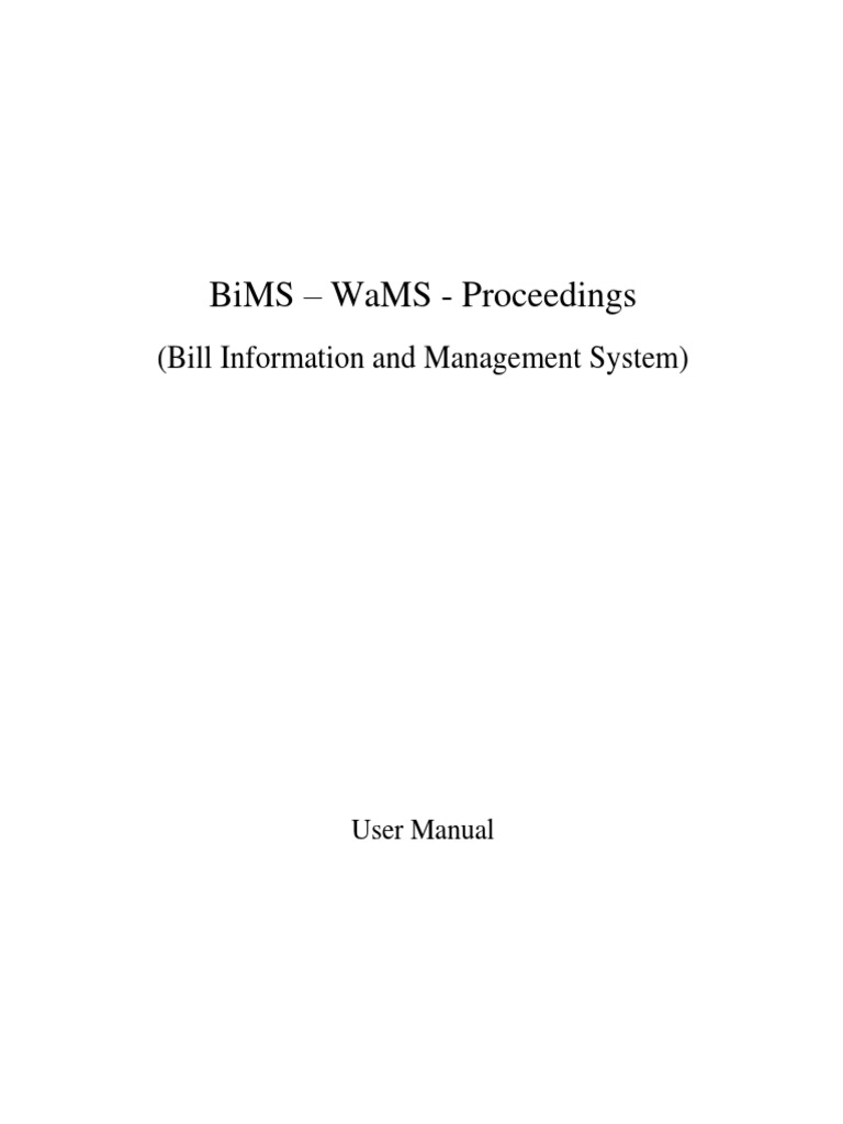 BiMS WaMS User Manual | PDF | World Wide Web | Internet & Web