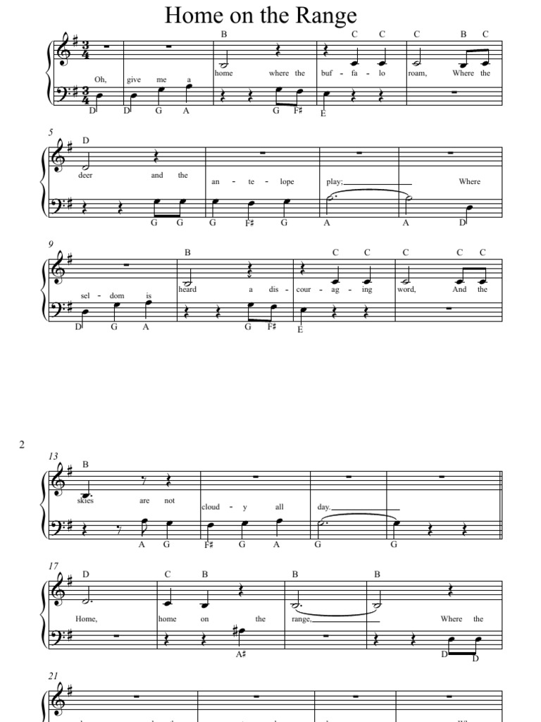 Home On The Range - Full Score | PDF