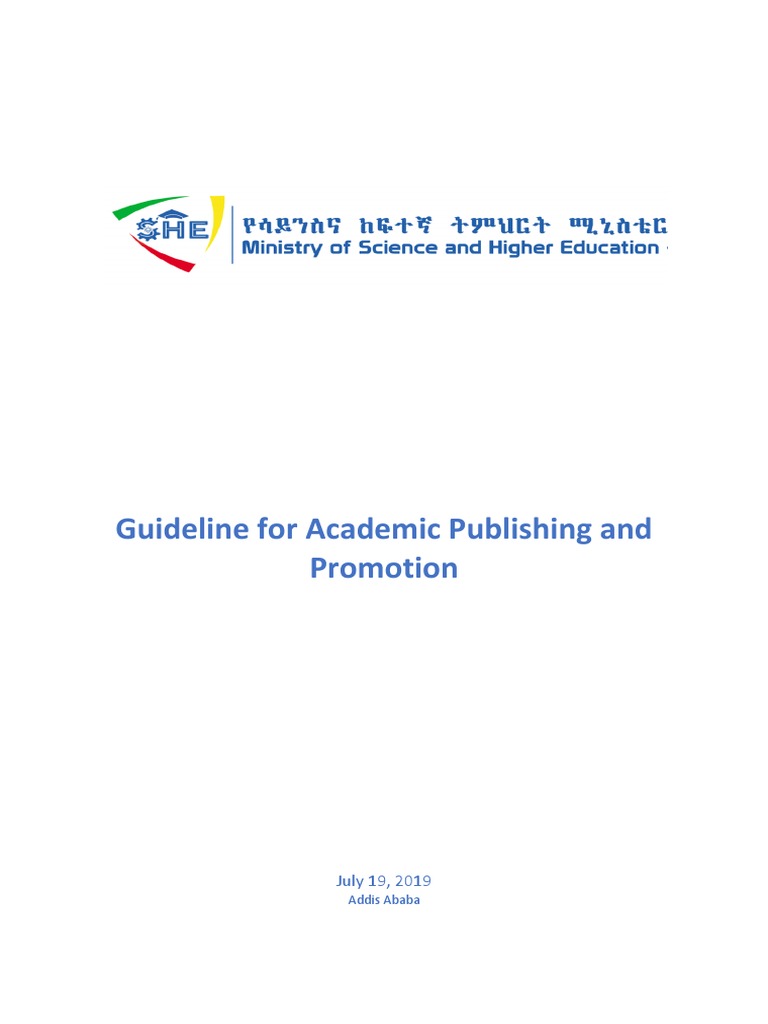 Academic Promotion Guidelines 2019 | PDF | Doctorate | Academic Journal