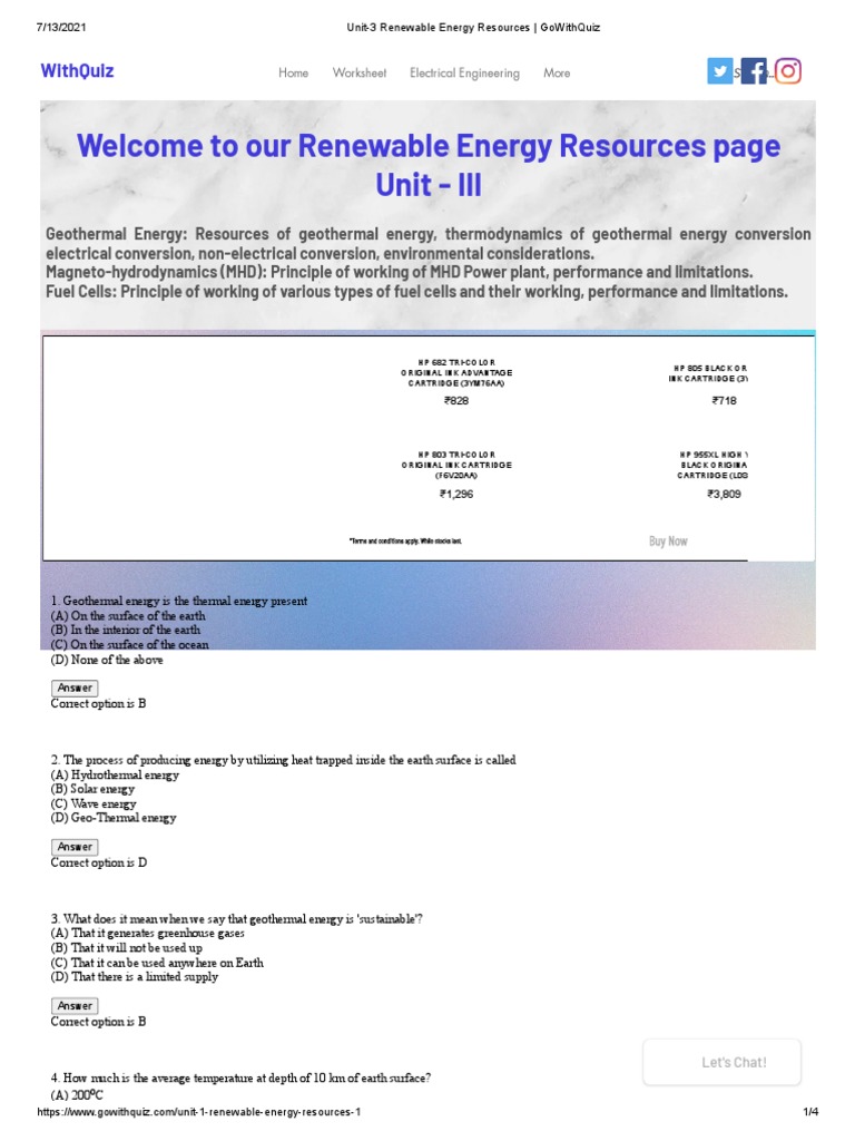 Unit-3 Renewable Energy Resources | PDF | Geothermal Energy | Magma