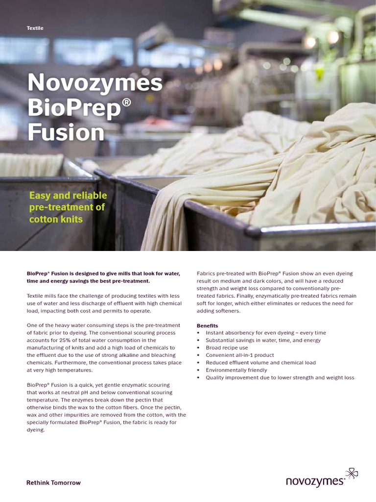 Novozymes Bioprep® Fusion: Easy and Reliable Pre-Treatment of Cotton ...