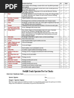 Hoist Pre-Operational Inspection Check List | PDF | Crane (Machine) | Rope