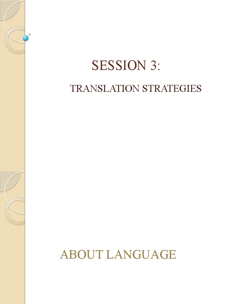 Session 3:: Translation Strategies | PDF | Vietnam | Languages