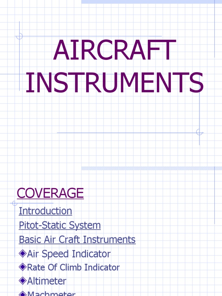 Aircraft Instrumentation Overview | PDF | Airspeed | Measuring Instrument