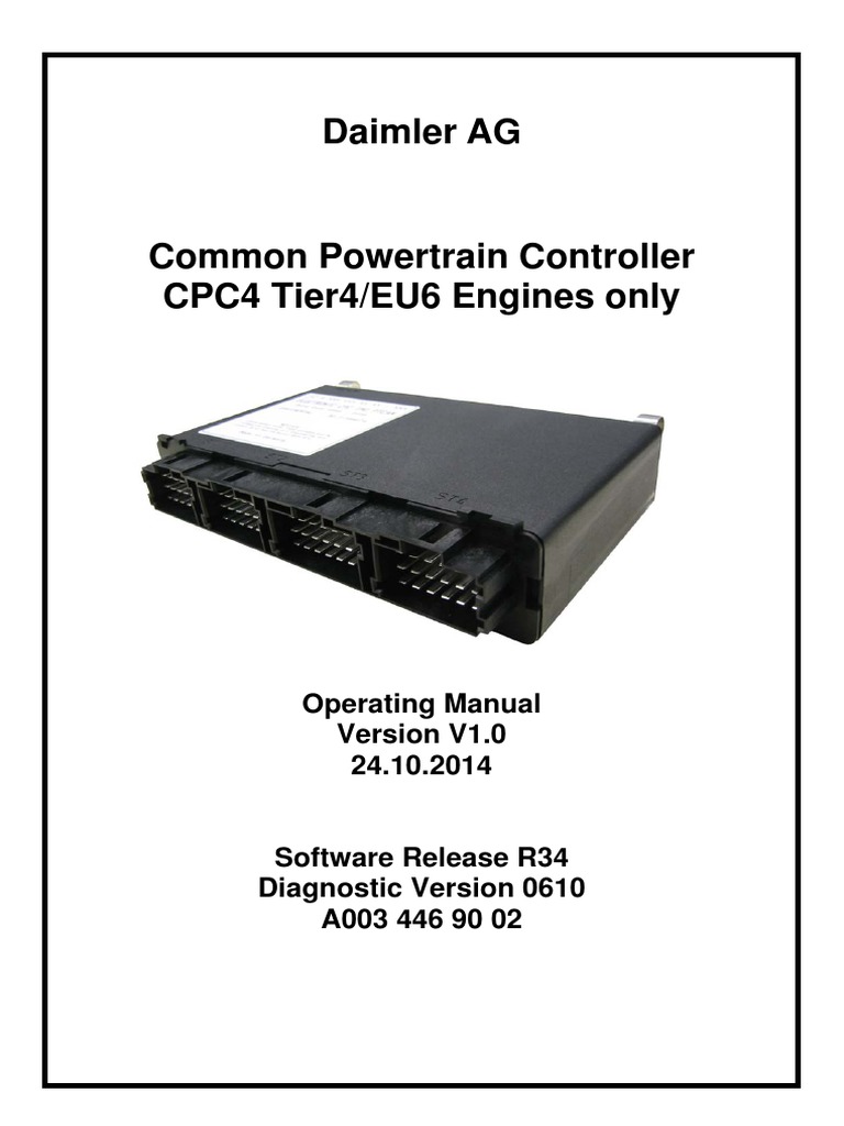 cpc4 Tier4 Eu6 Manual sw34 v1 0 | PDF | Throttle | Transmission (Mechanics)