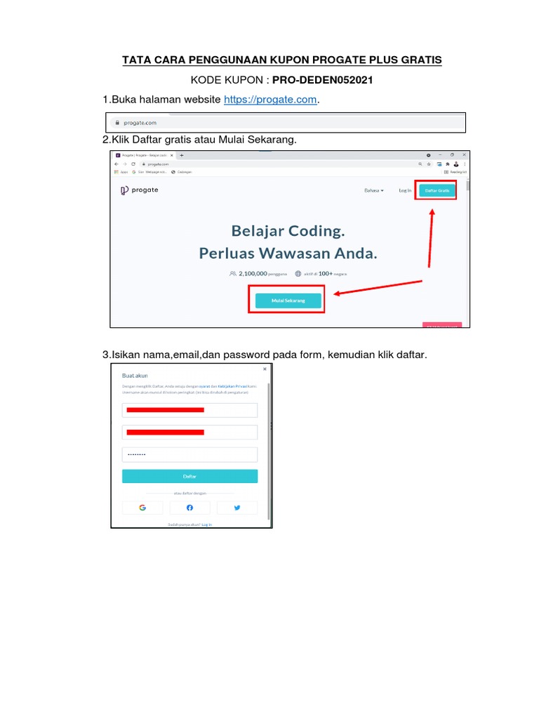 Daftar Progate | PDF