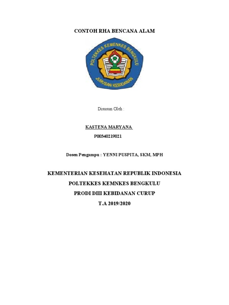 Contoh Rha Bencana Alam | PDF