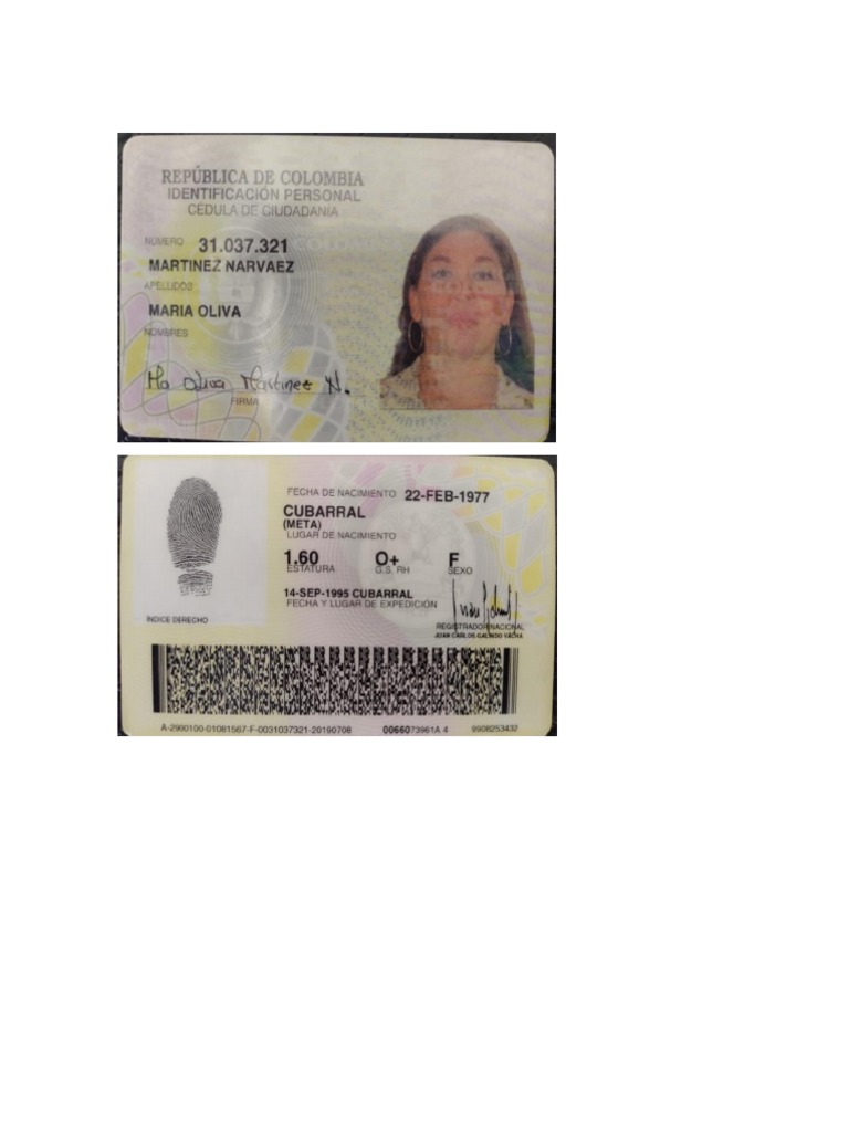 Cedula Maria Oliva | PDF