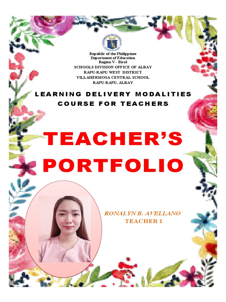 Teacher S Portfolio Learning Delivery Modalities Course For Teachers