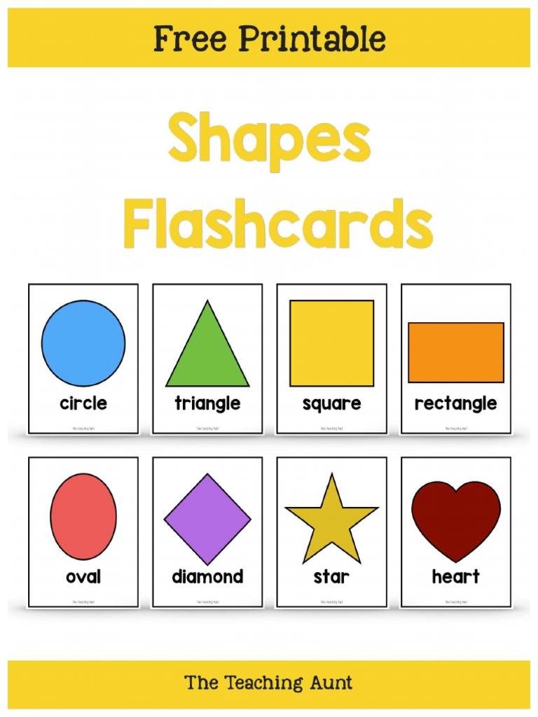 Shapes Flashcards Free Printable | PDF