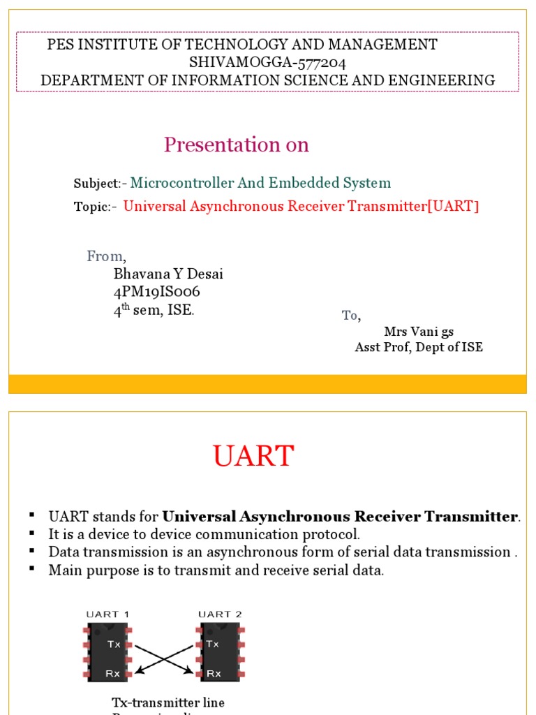 UART | PDF | Data Transmission | Transmitter