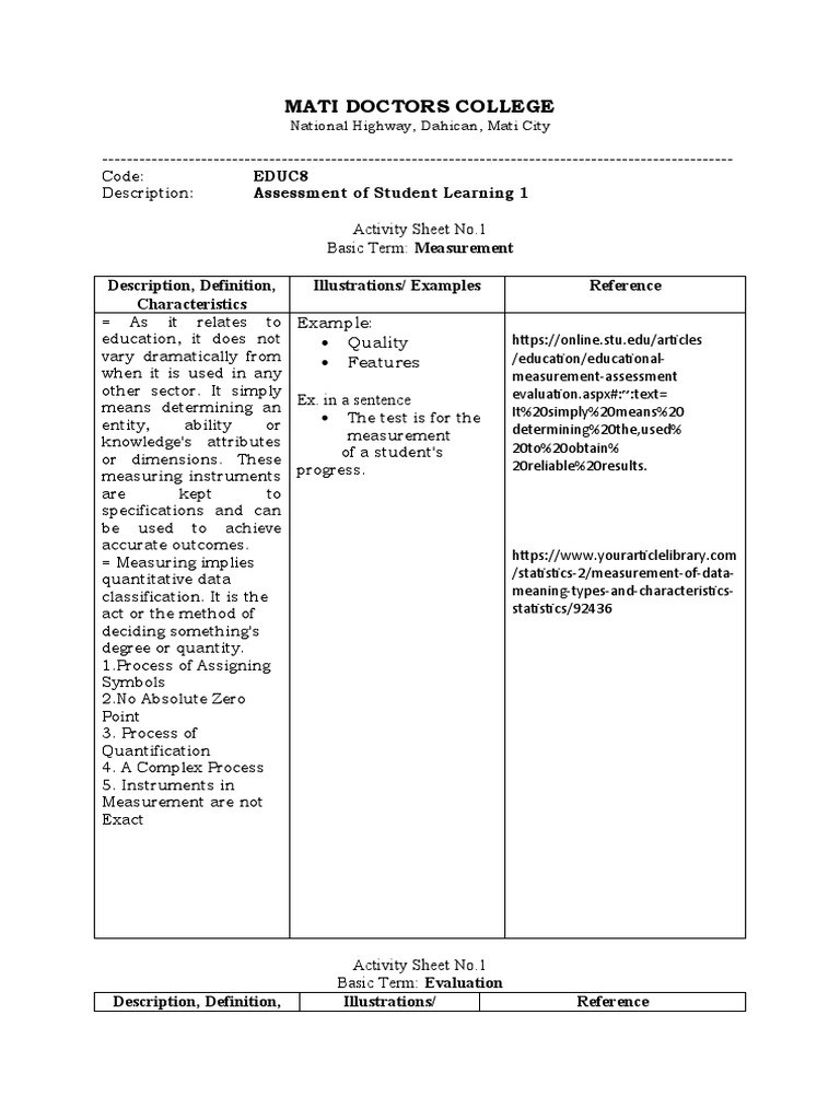 Mati Doctors College: Description, Definition, Characteristics ...