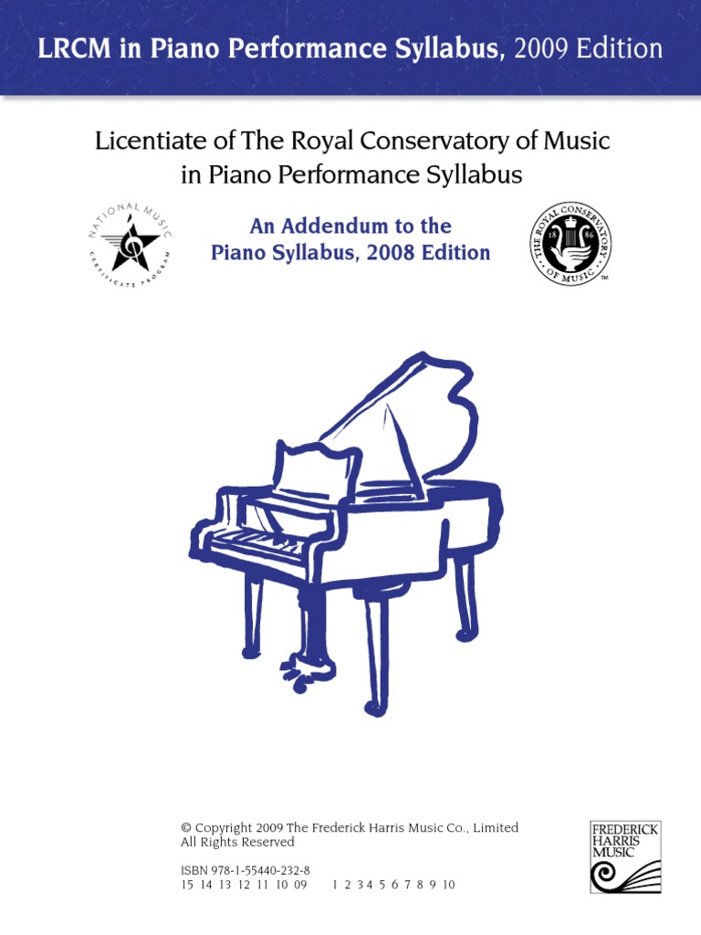 LRCM in Piano Performance Syllabus, 2009 Edition | PDF | Teachers ...