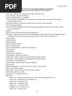 FOSFA Acceptable Cargo List 2024 | PDF | Acetic Acid | Ethanol