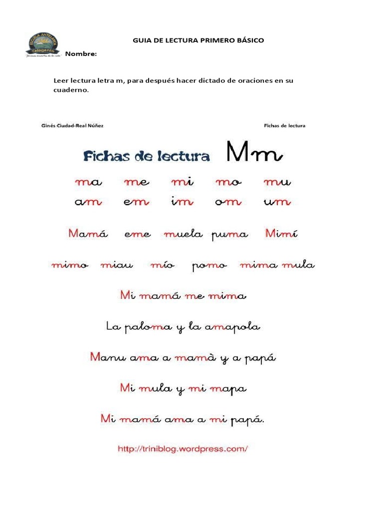 Lectura Letra M | PDF