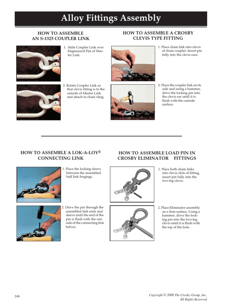 Crosby How To Assemble A Lok-A-Loy Conn Link | PDF