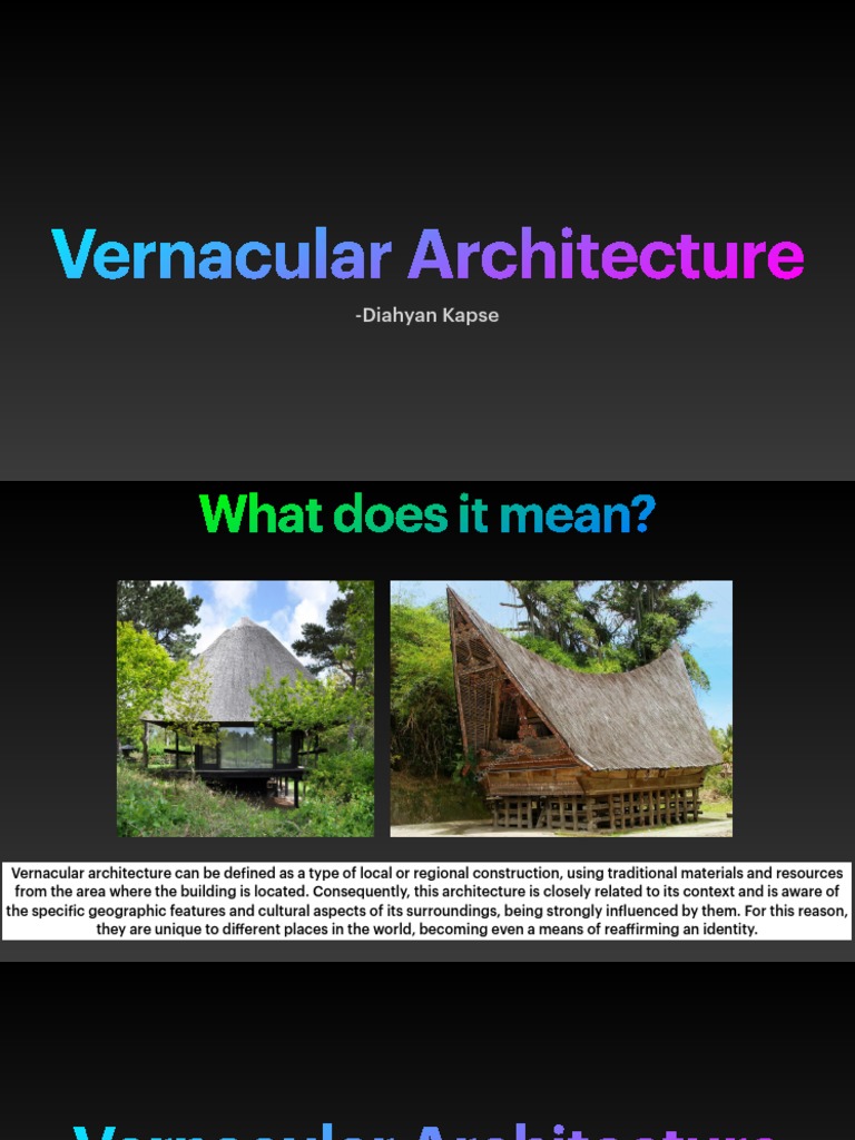 Understanding Vernacular Architecture | PDF