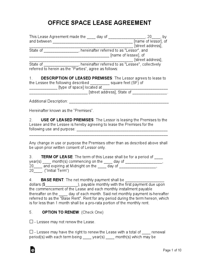Office Lease Agreement Guide | PDF | Lease | Indemnity