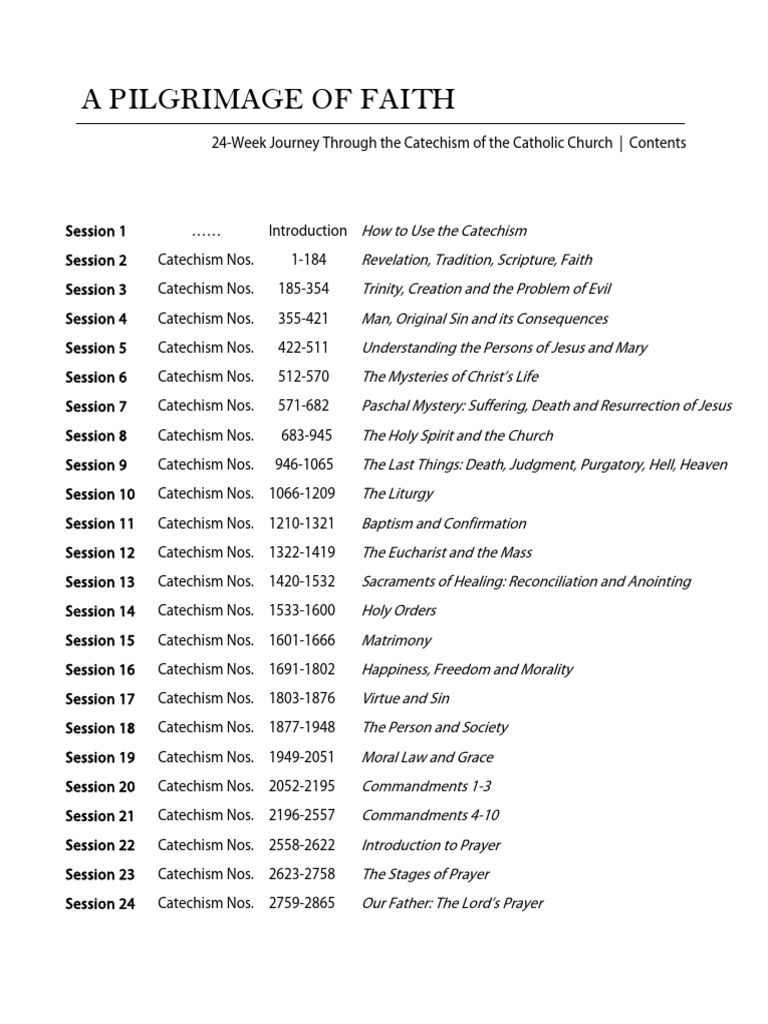 A Journey Through The Catechism Pdf God The Father Catechism