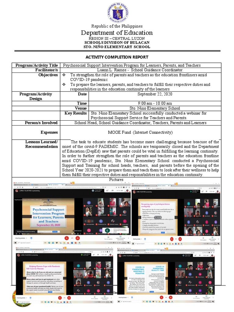 ACR-Psychosocial Support Intervention | PDF | Pedagogy | Behavior Modification