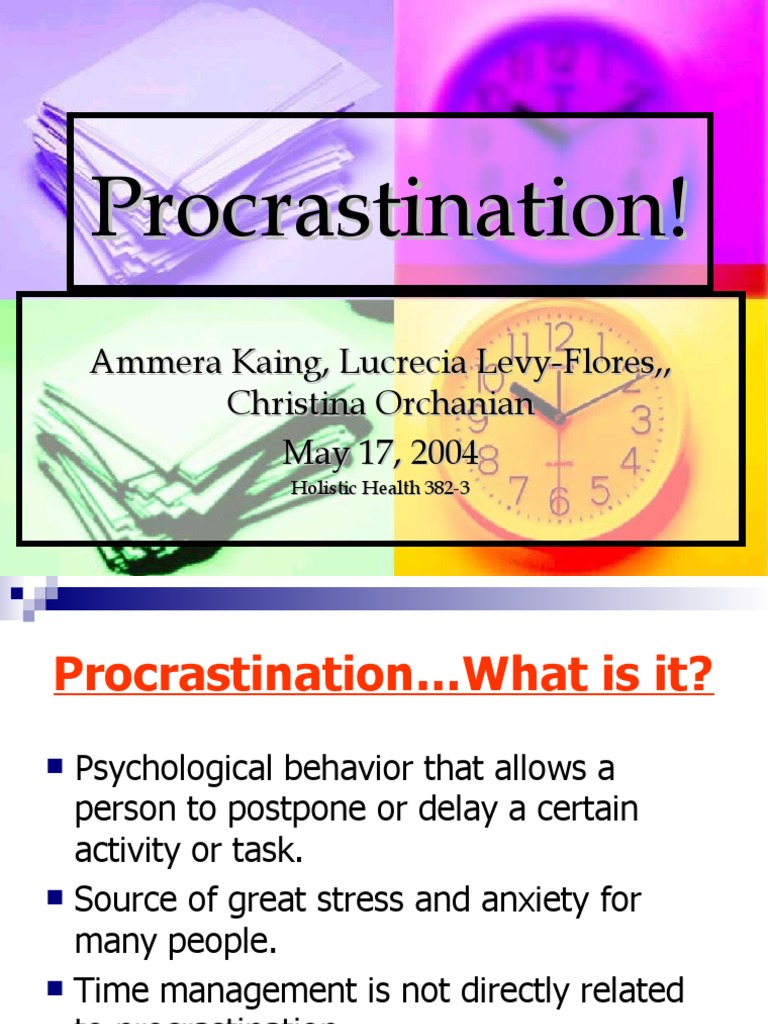 Procrastination 1 | PDF | Behavior Modification | Professional Skills